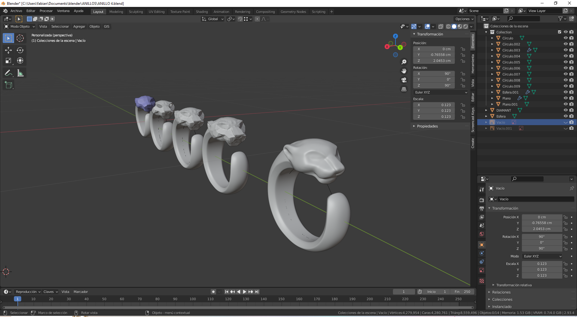 DISEÑO DE JOYERIA DIGITAL 3D 2023